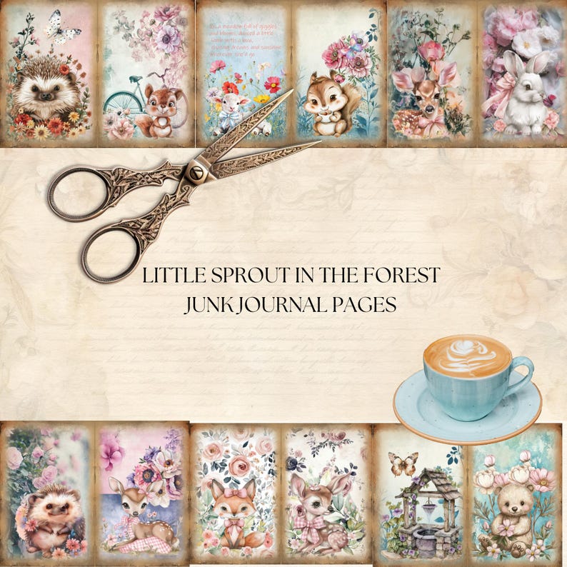 Junk Journal Printable, Cute Baby Animals Junk Journal, Woodland ...