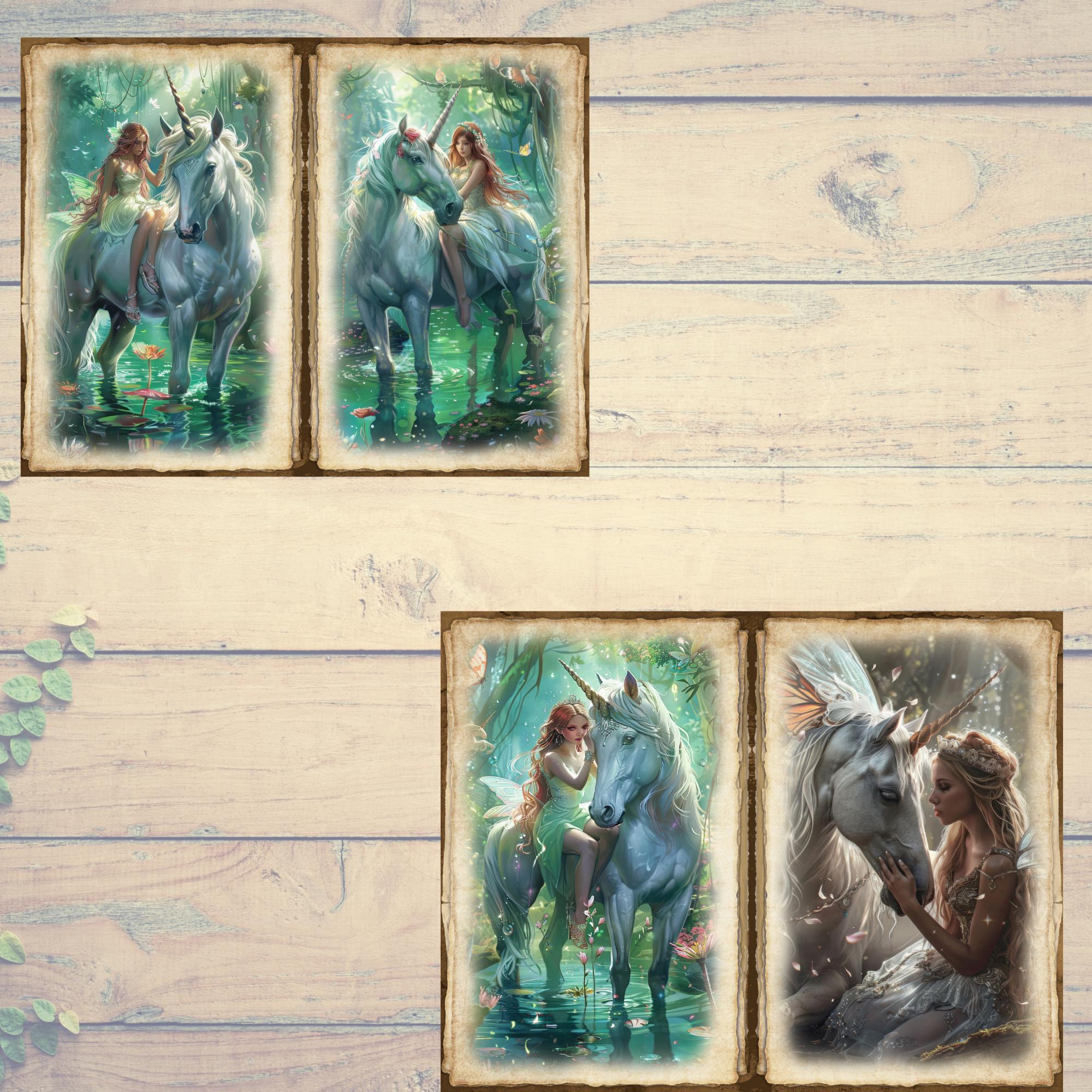 Junk Journal Printable, Magical Fairy and Unicorn Journal, Fantasy Junk ...