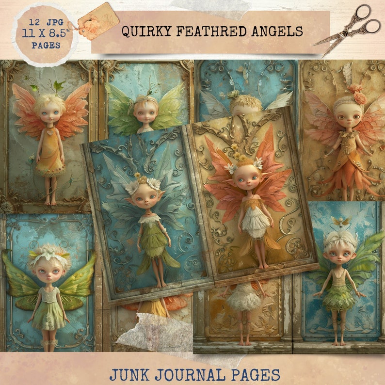 Junk Journal Printable, Spiritual Journal Pages, Angle Junk Journal ...