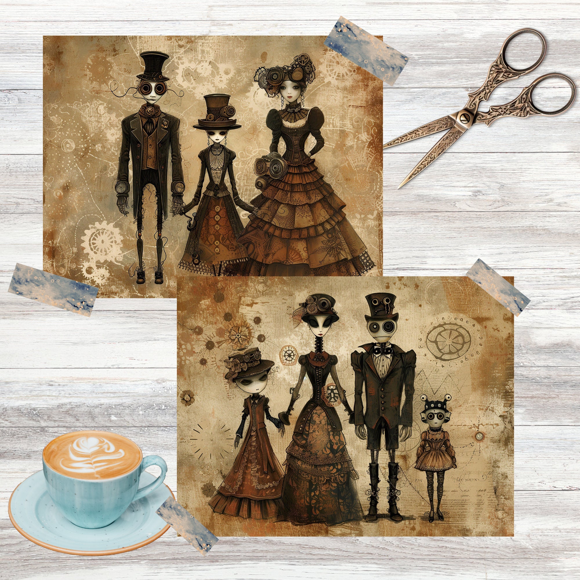 Junk Journal Printable, Weird Quirky Family Vintage Journal Papers ...