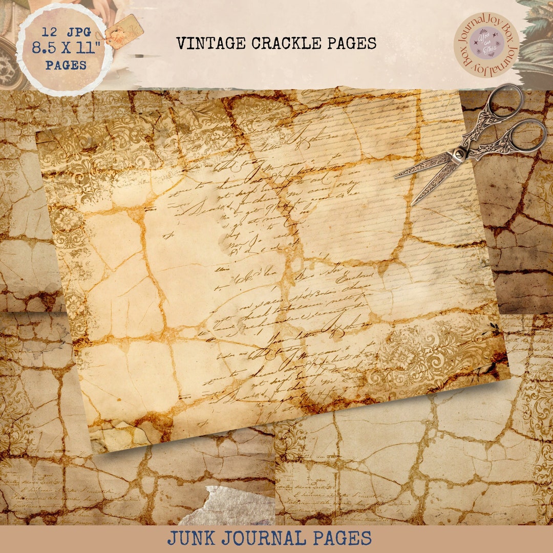 Junk Journal Printable, Distressed Texture Journal, Vintage Journal ...