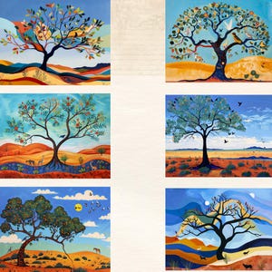 Junk Journal Printable, Colorful Tree Pages, Birds Junk Journal ...