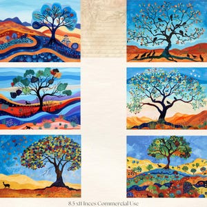 Junk Journal Printable, Colorful Tree Pages, Birds Junk Journal ...