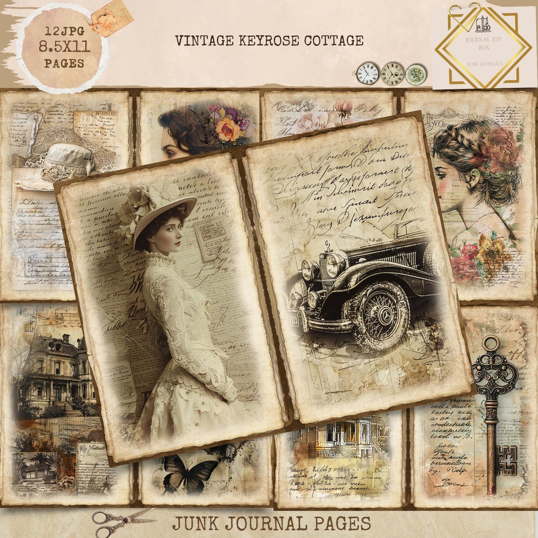 Junk Journal Printable, Vintage Pages, Vintage Ladies Junk Journal ...