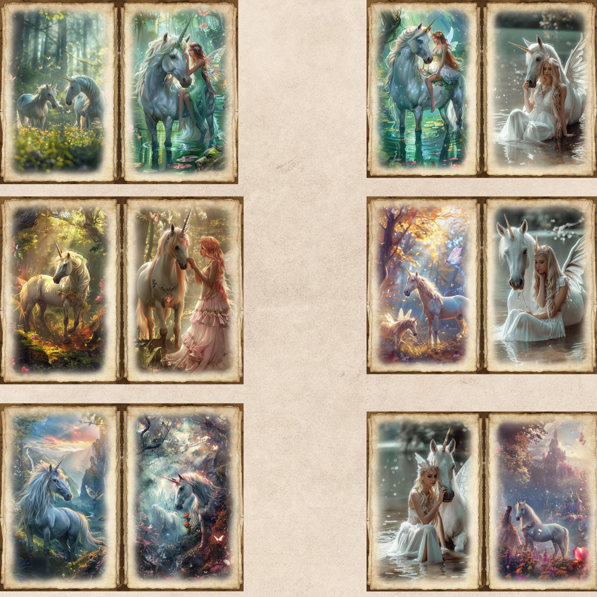 Junk Journal Printable, Magical Fairy and Unicorn Journal, Fantasy Junk ...