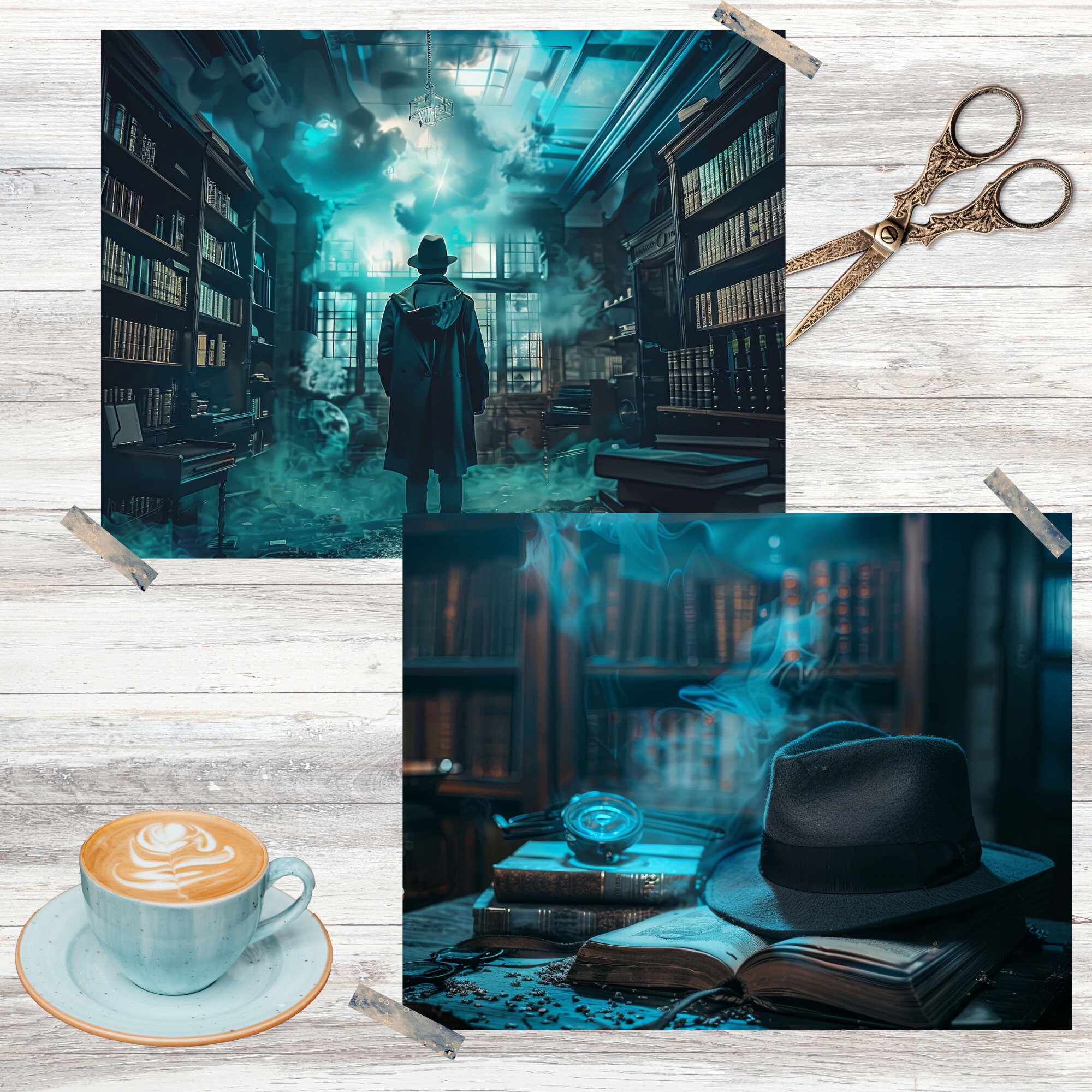True Crime Junk Journal Pages, Digital Scrapbook Paper, Mystery ...