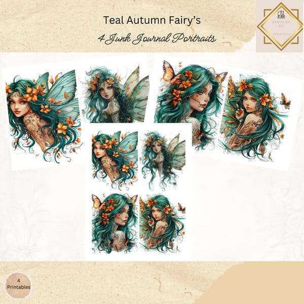 Junk Journal Printable, Vintage Girl Journal, Vintage Flower Girls Junk ...