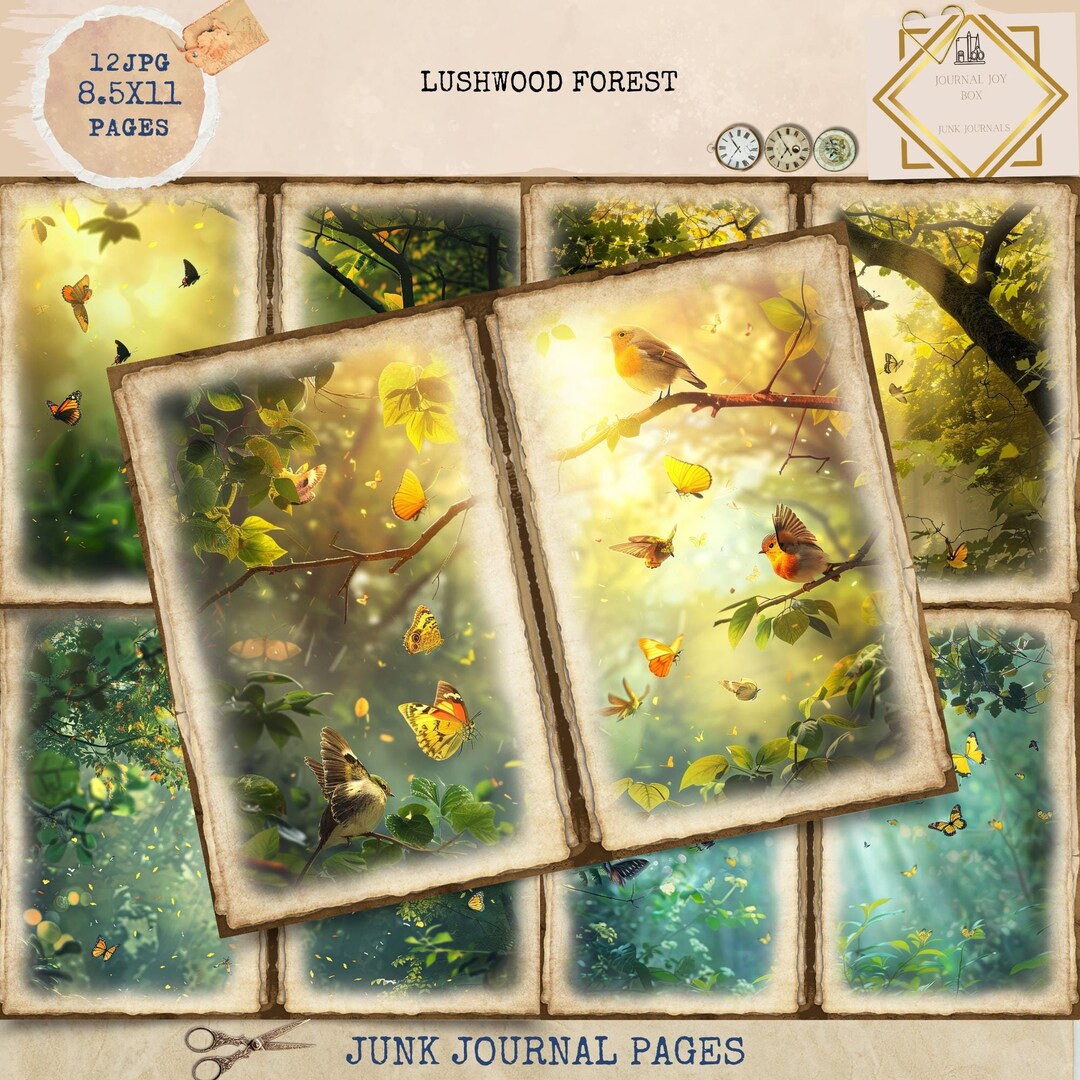 Junk Journal Printable Lush Wood Forest Junk Journal, Enchanted Forest ...