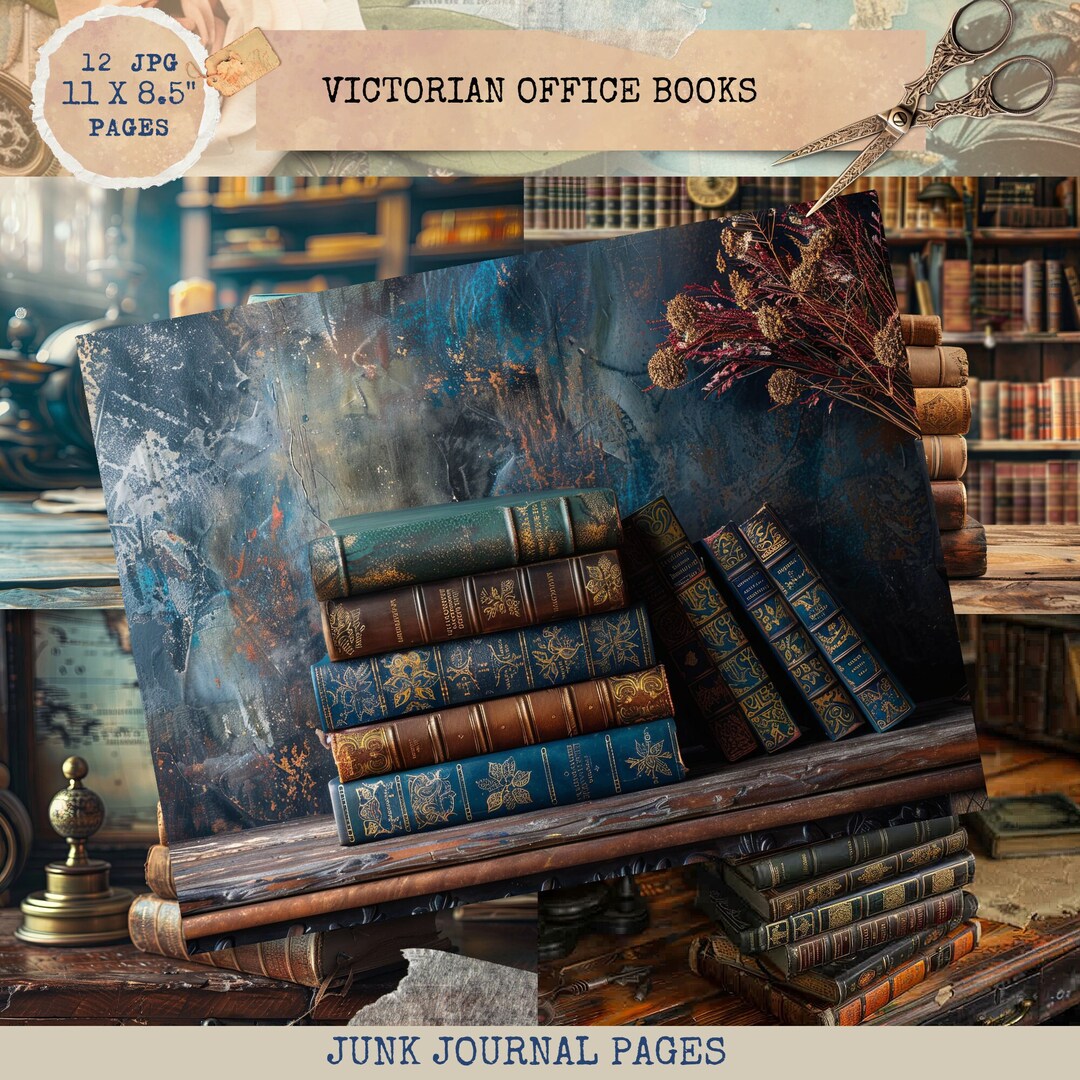 Junk Journal Printable, Stack of Books, Reading Junk Journal, Book ...