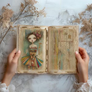 Junk Journal Printable, Whimsical Girl Junk Journal, Quirky Doll Junk ...