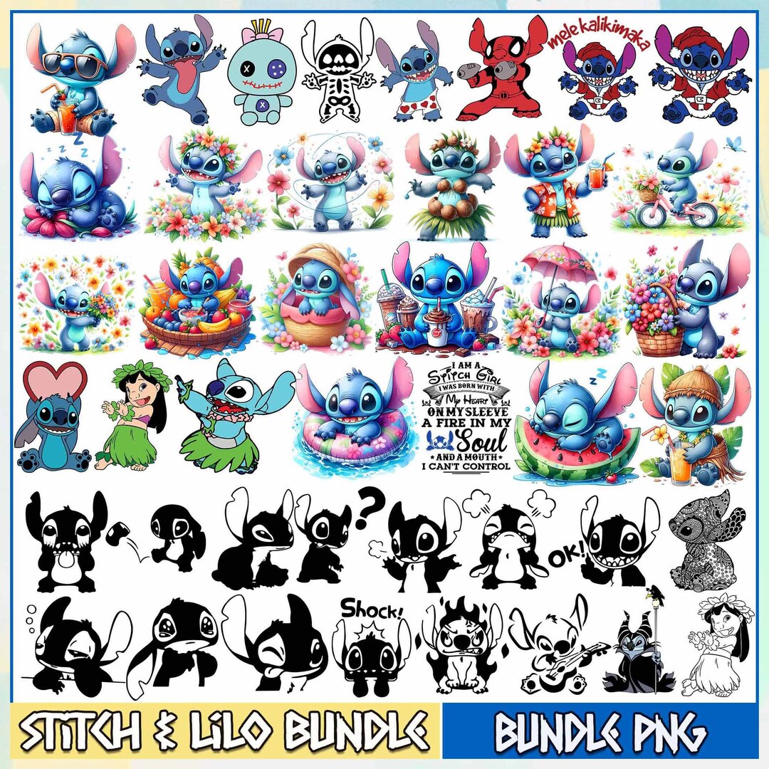 Lilo and Stitch Svg Bundle, Layered Item, Stitch Clipart, Cricut ...