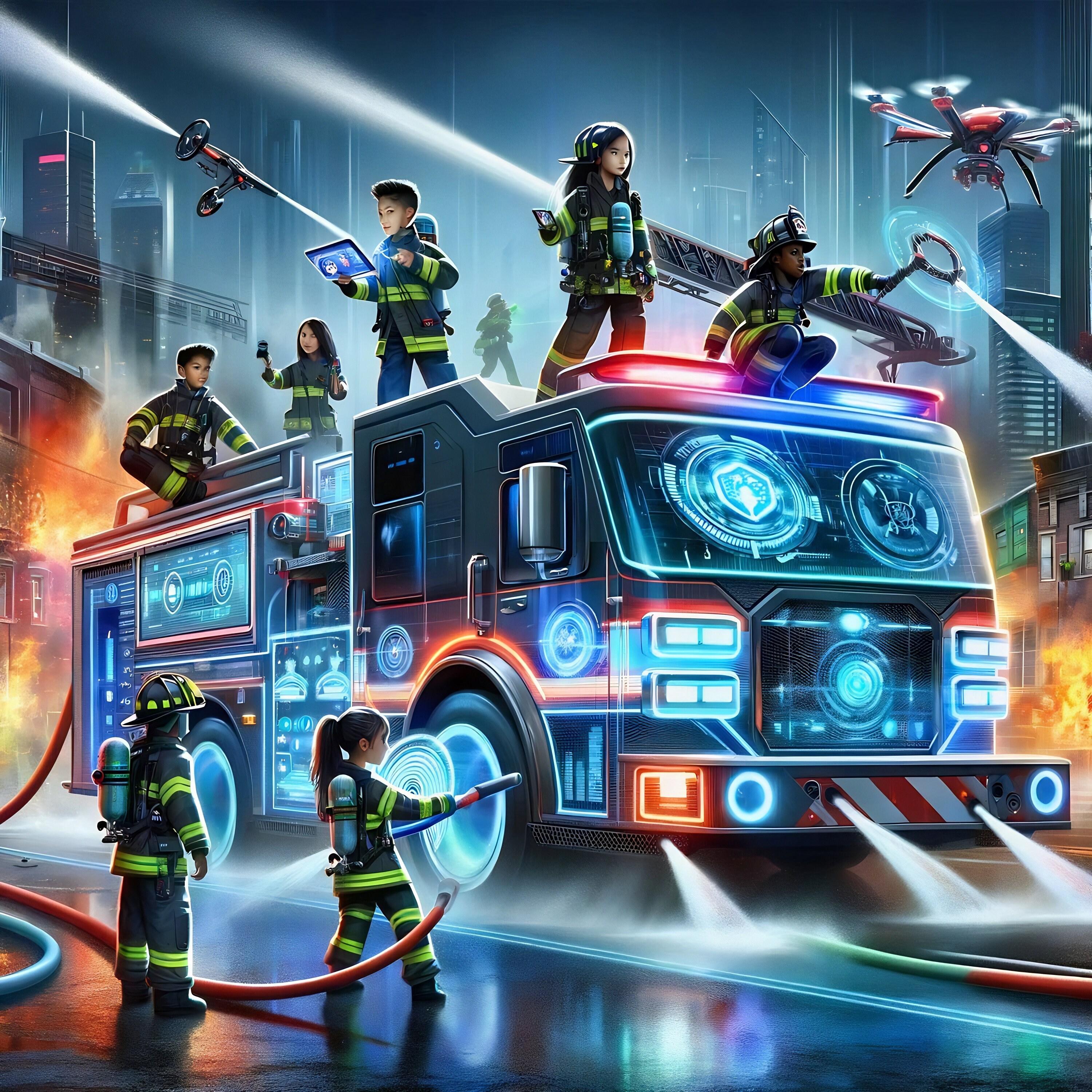 Futuristic Firefighters - Etsy