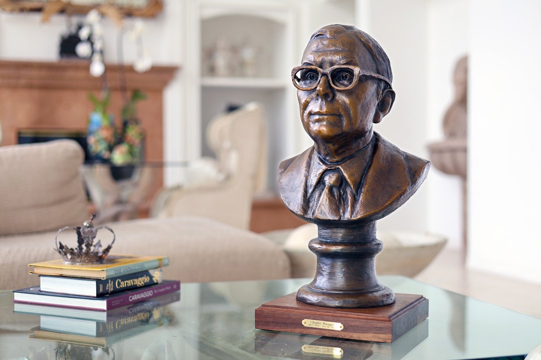 Life Size Charlie Munger Bronze Bust - Etsy