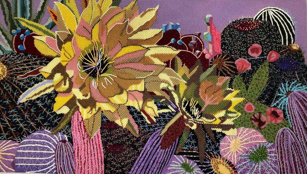 Needlepoint Stitch Guide for Cactus Handpainted Needlepoint Canvas ...