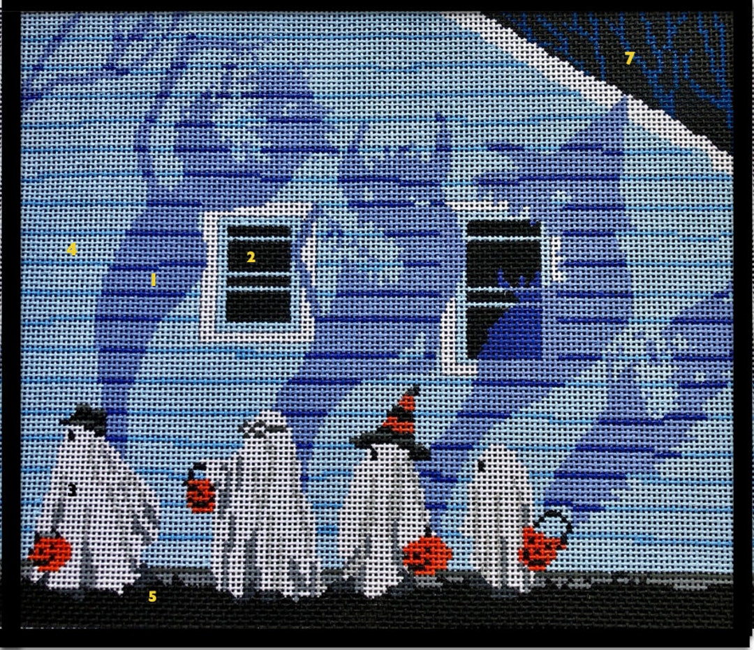 Stitch Guide for Trick or Treating Handpainted Needlepoint Canvas by ...