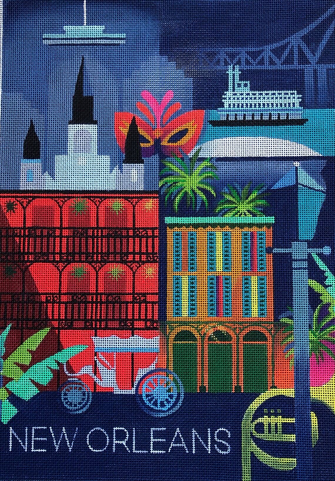 New Orleans Downloadable Needlepoint Stitch Guide for a Max and Oscar ...