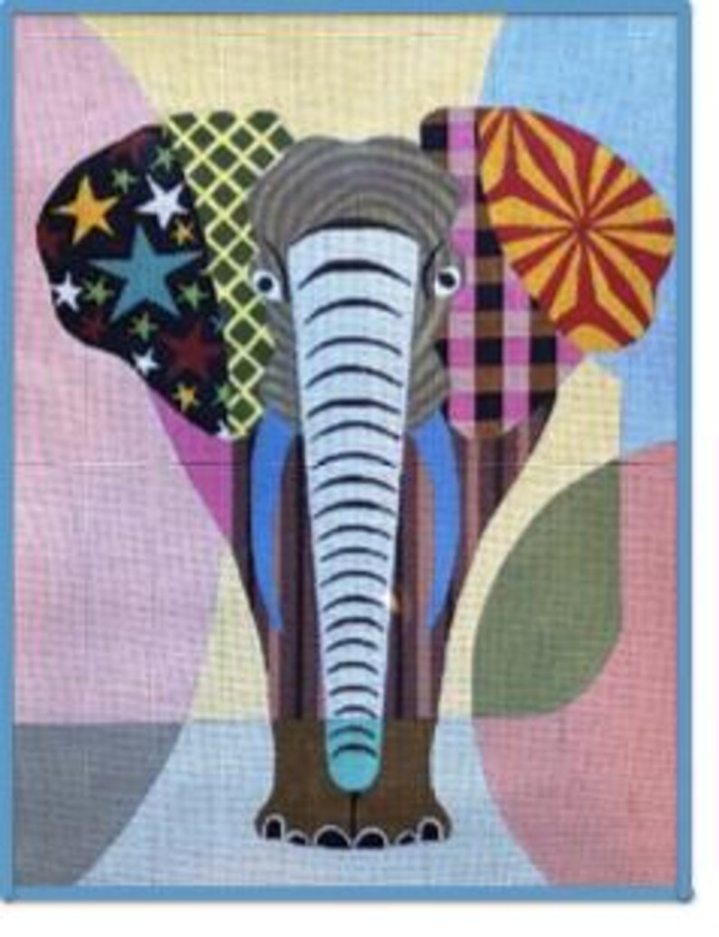 Stitch Guide for This Delightful Elephant Needlepoint Canvas - Etsy