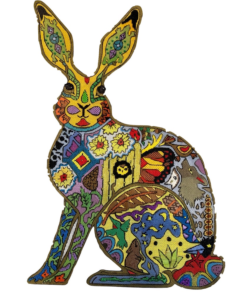 Stitch Guide for EA31 Jackrabbit Handpainted Needlepoint Canvas ...