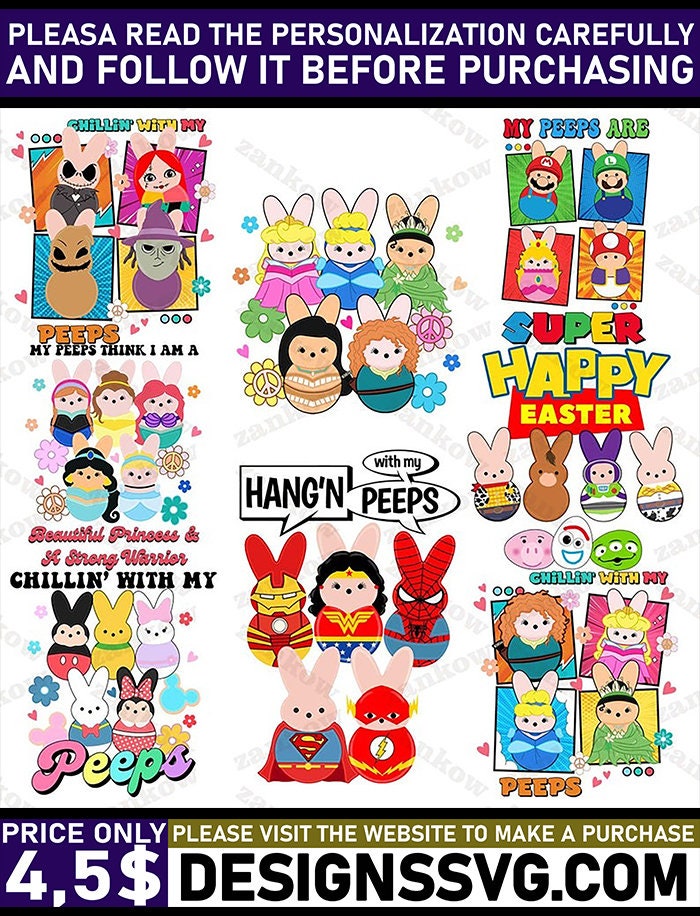 15 Chilling With My Peeps Bundle Png, Easter Cartoon PNG, Cute Easter ...