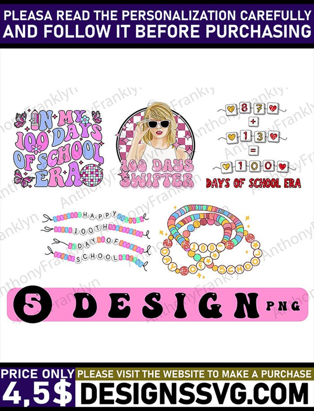 Swiftie 100 Days of School Png, 100 Days of School Taylor Png, in My ...