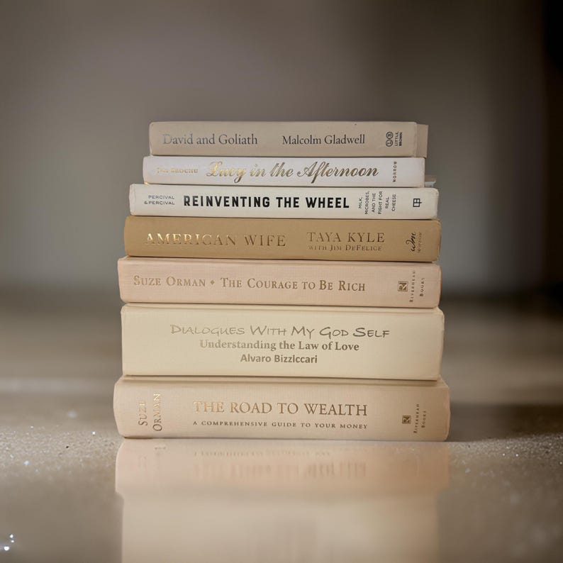 Neutral Book Stack, Books, Themed Books, Decorative Books, Book Set ...