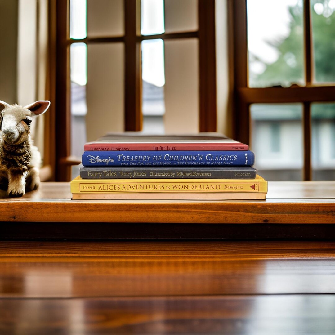 Set of 4 Beautiful Children’s Book Stack for a Nursery or Little Kids ...