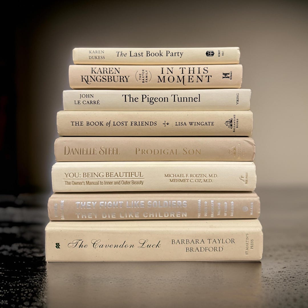 Neutral Book Stack, Books, Themed Books, Decorative Books, Book Set ...