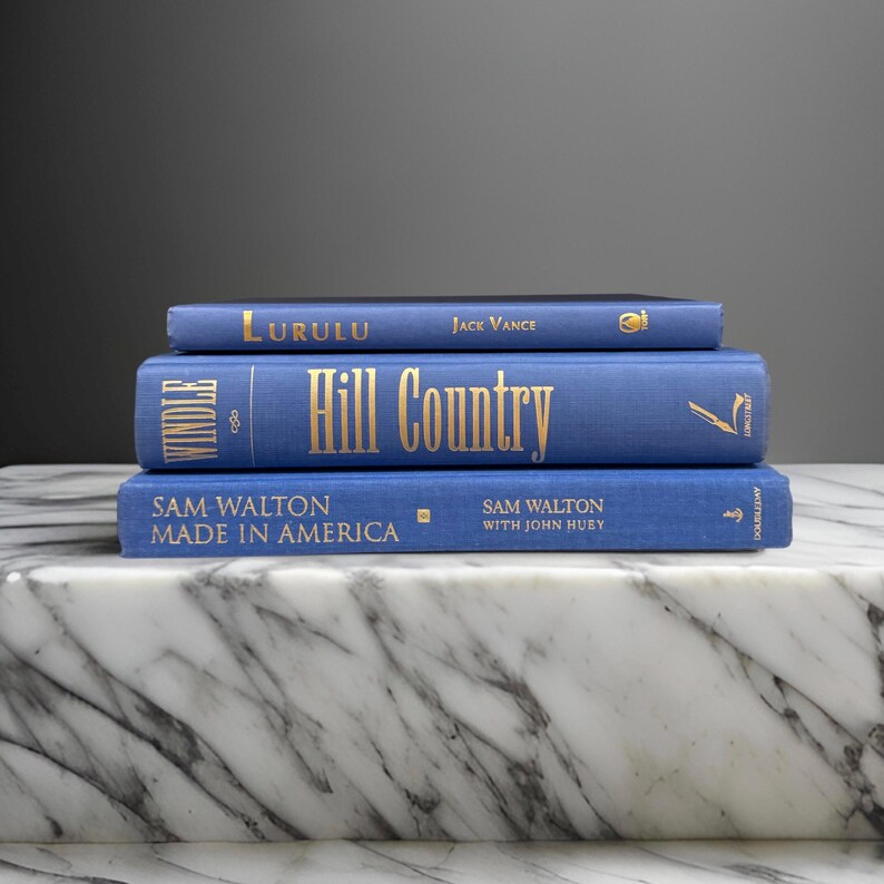 Blue Book Stack, Books, Themed Books, Decorative Books, Book Set, Home Decor, Neutral Decor ...