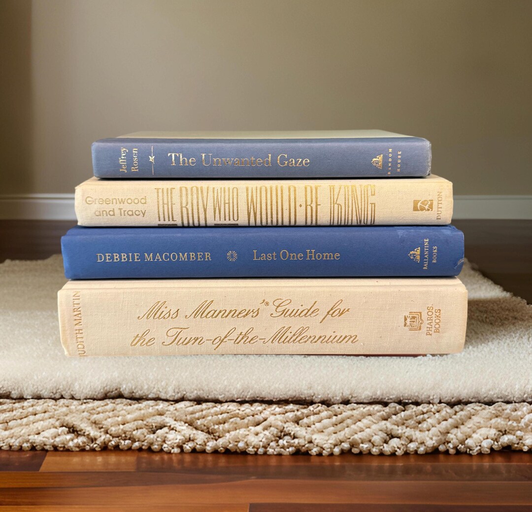 Neutral and Color Mix Book Stack, Books, Themed Books, Decorative Books ...