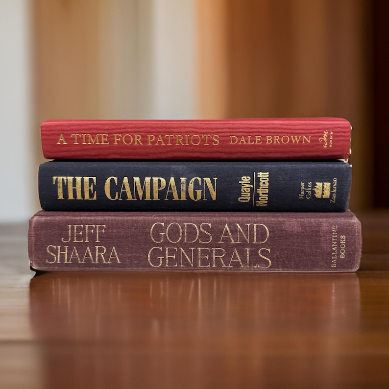 Patriotic American Book Stack, 4th of July Books, Decorative Books ...