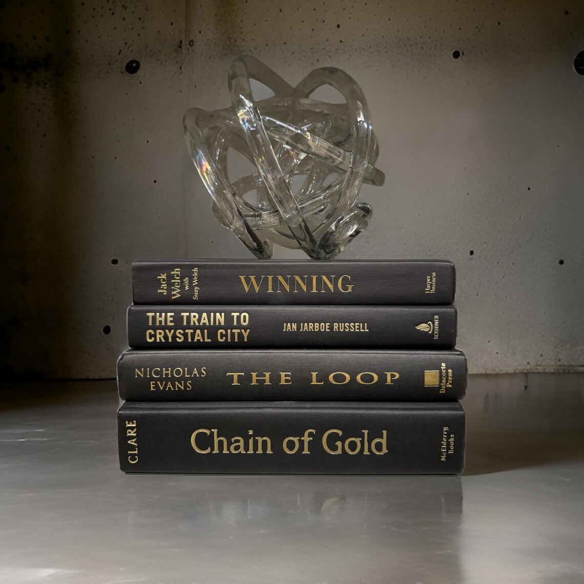 Black Book Stack, Gold Books, Themed Books, Decorative Books, Book Set ...