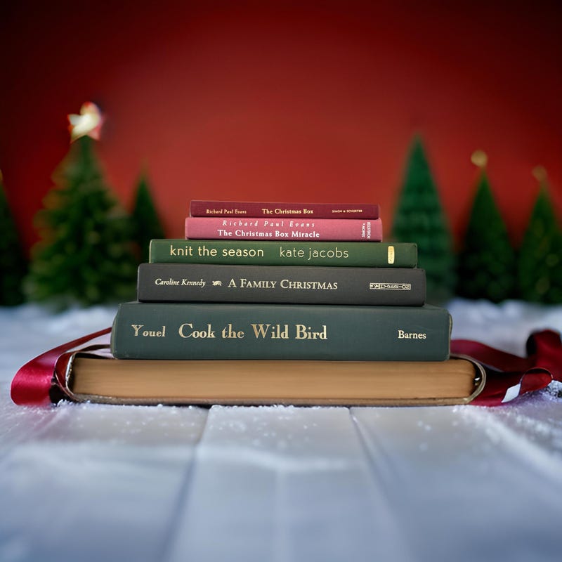 Christmas Book Stack - Etsy