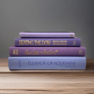 Purple Book Stack, Books, Themed Books, Decorative Books, Book Set ...