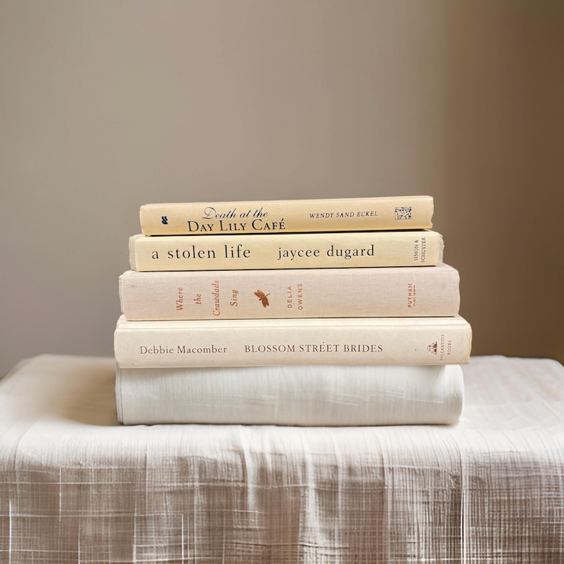 Neutral Book Stack, Books, Themed Books, Decorative Books, Book Set ...
