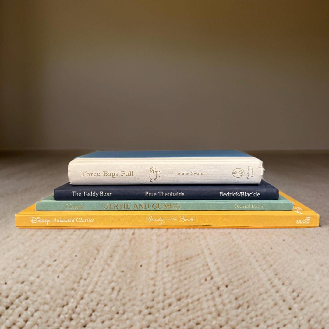 Set of 4 Beautiful Children’s Book Stack for a Nursery or Little Kids ...