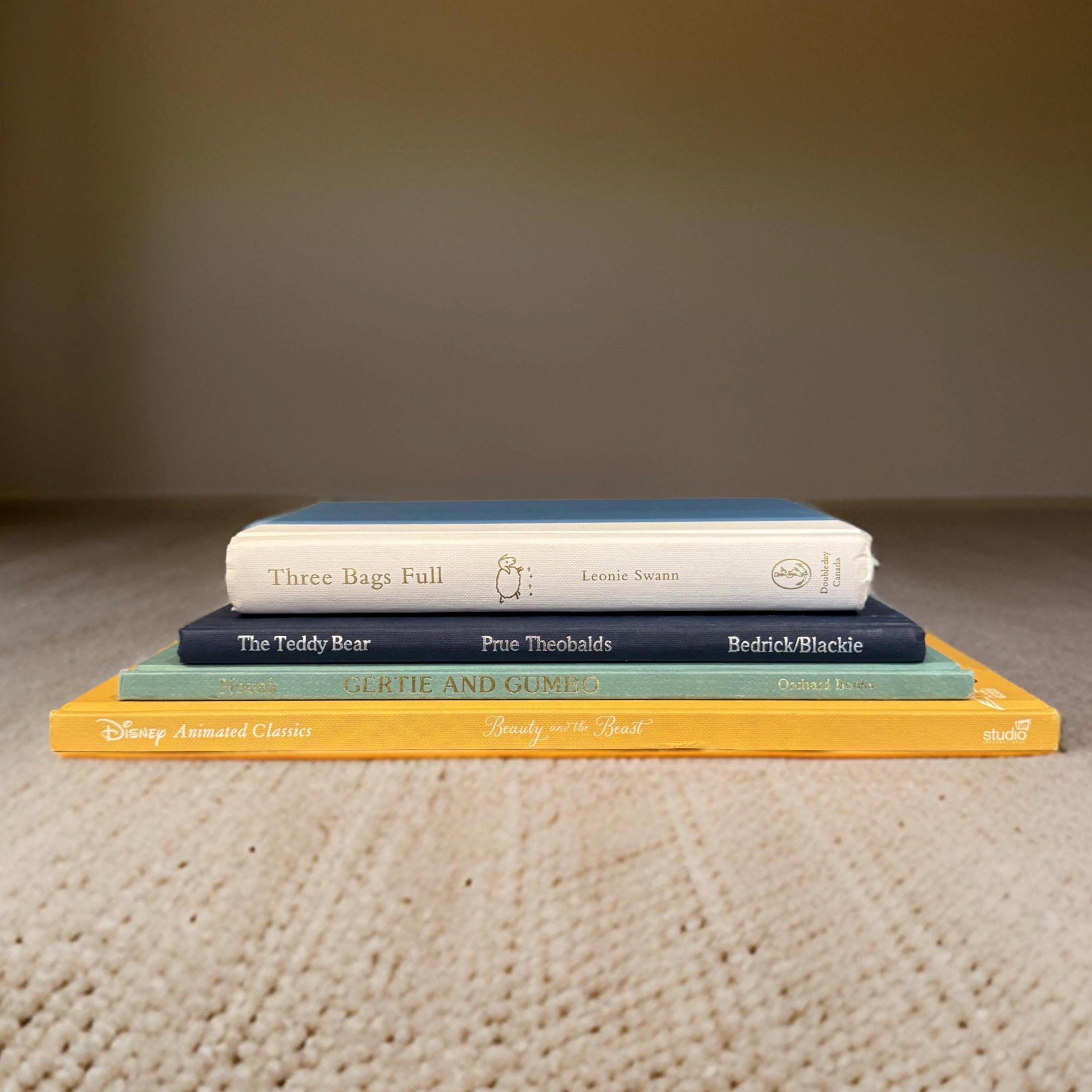 Set of 4 Beautiful Children’s Book Stack for a Nursery or Little Kids ...