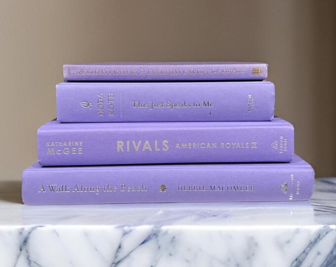 Purple Book Stack, Books, Themed Books, Decorative Books, Book Set ...