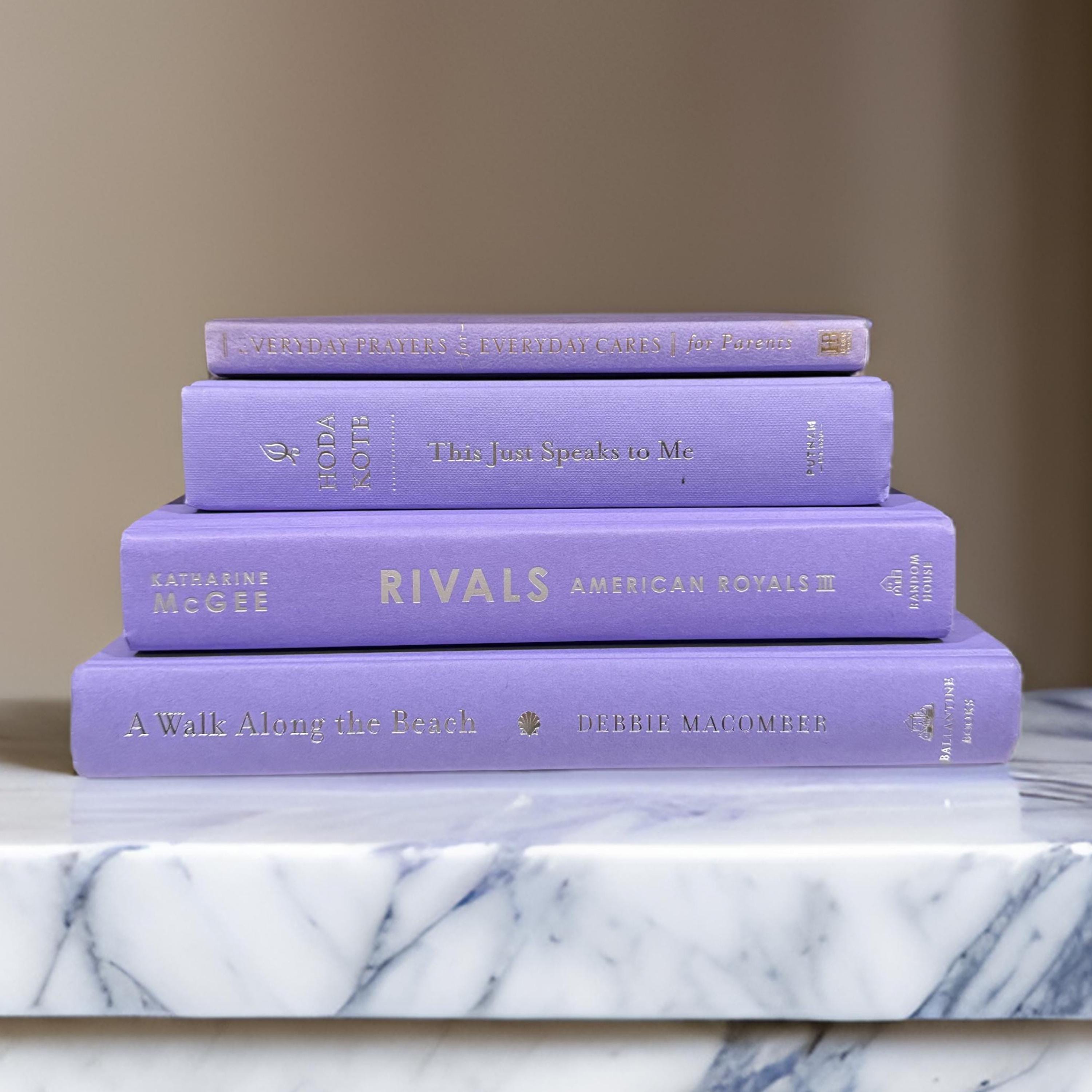 Purple Book Stack, Books, Themed Books, Decorative Books, Book Set ...