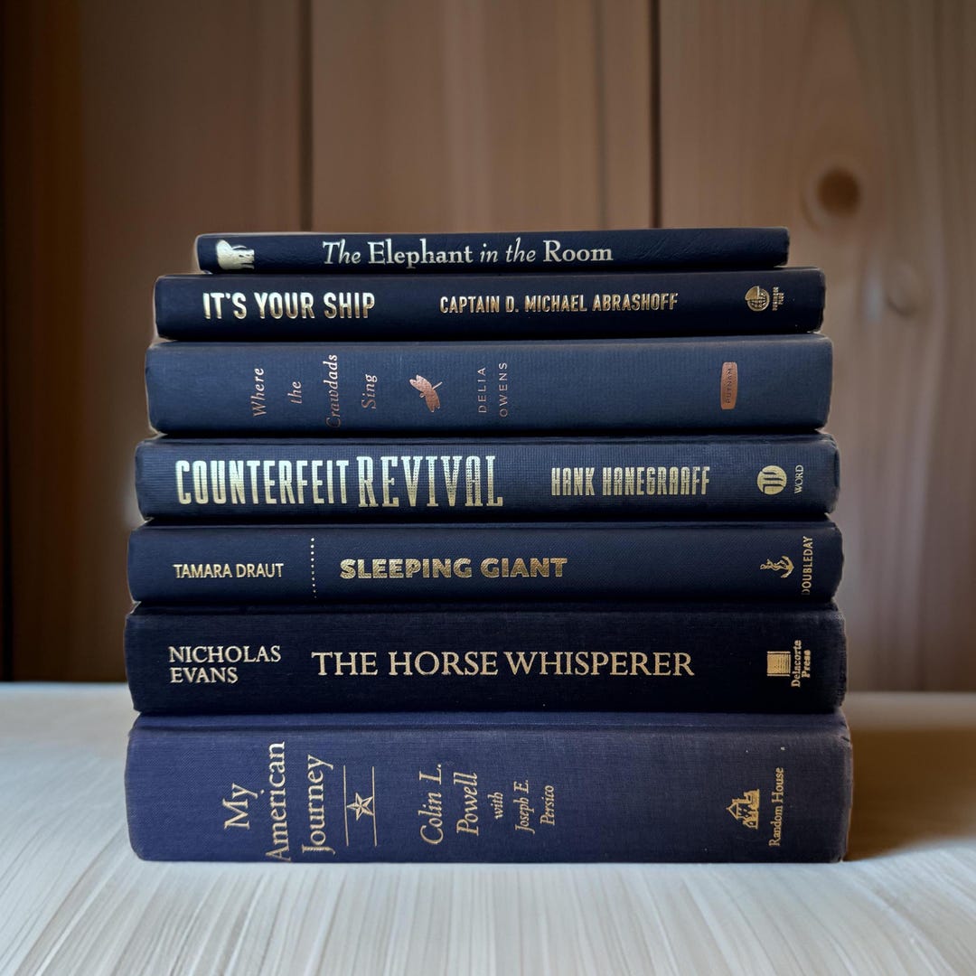 Blue Book Stack, Books, Themed Books, Decorative Books, Book Set, Home Decor, Neutral Decor ...