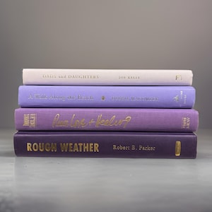 Purple Book Stack, Books, Themed Books, Decorative Books, Book Set ...