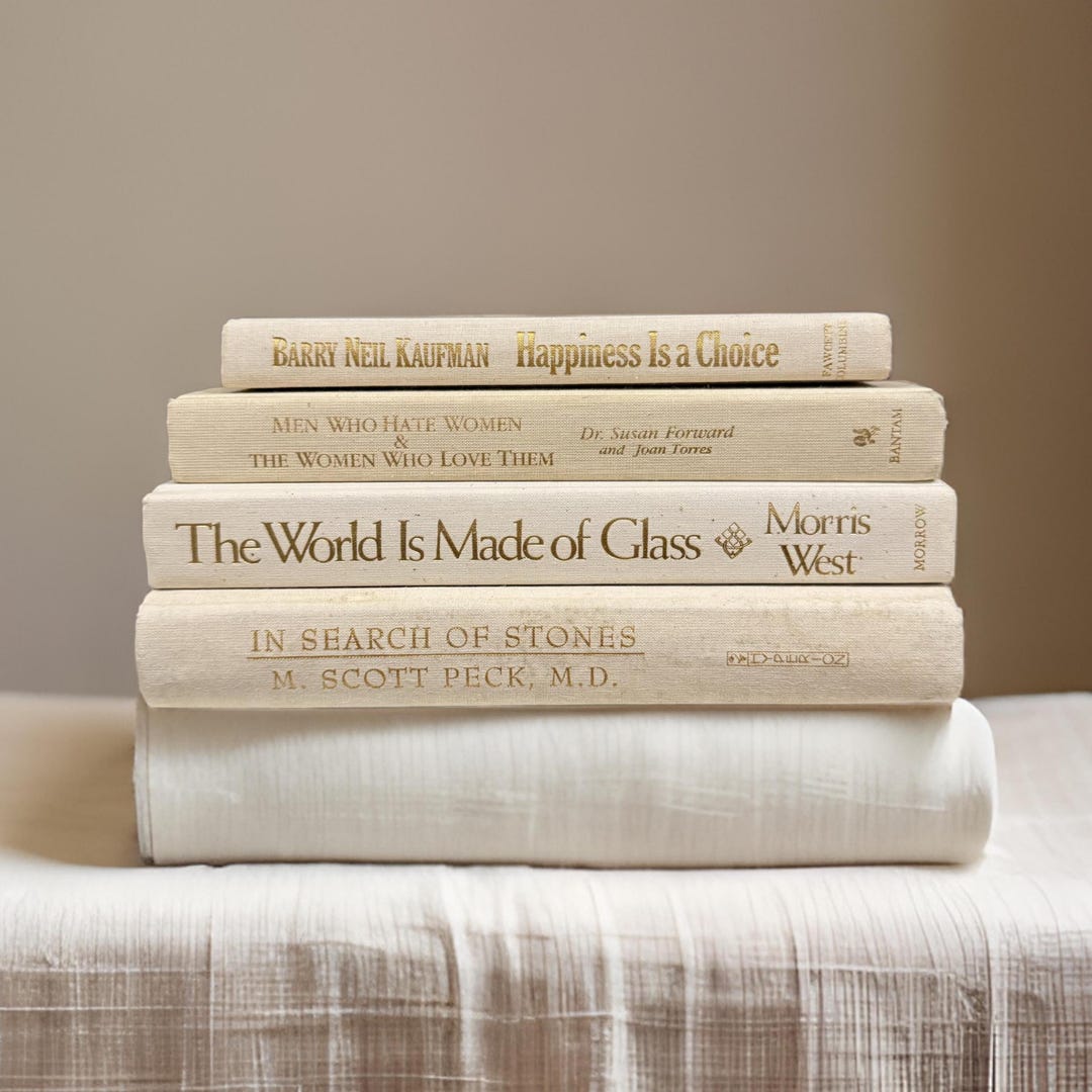 Neutral Book Stack, Books, Themed Books, Decorative Books, Book Set ...
