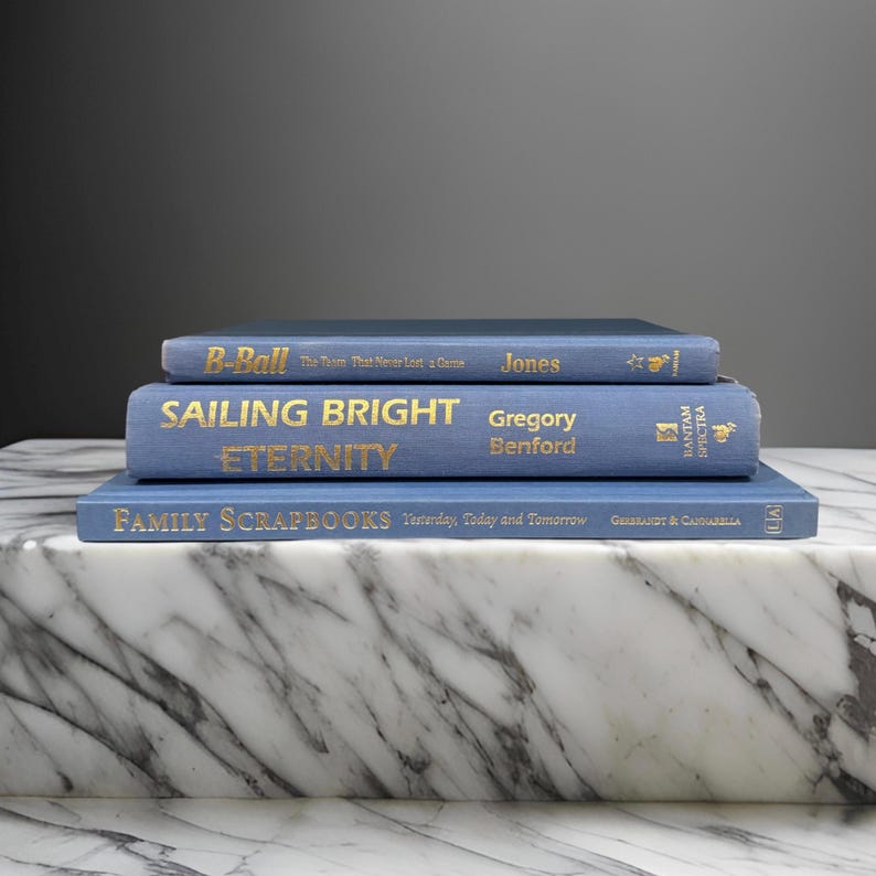 Blue Book Stack, Books, Themed Books, Decorative Books, Book Set, Home ...