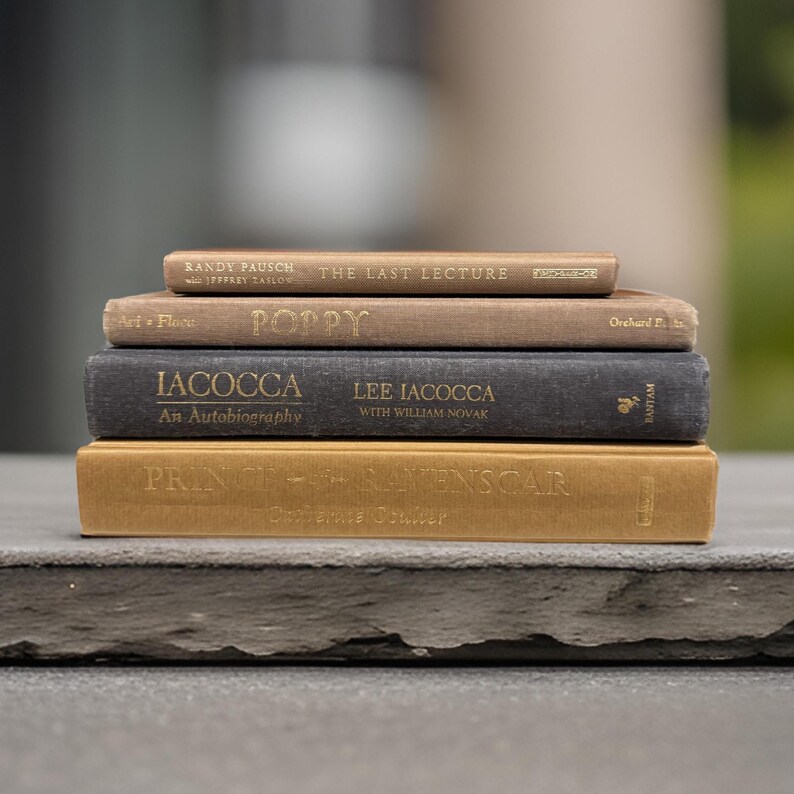 Fall/ Earthy Toned Book Stack, Theme Books, Decorative Books, Book Set ...