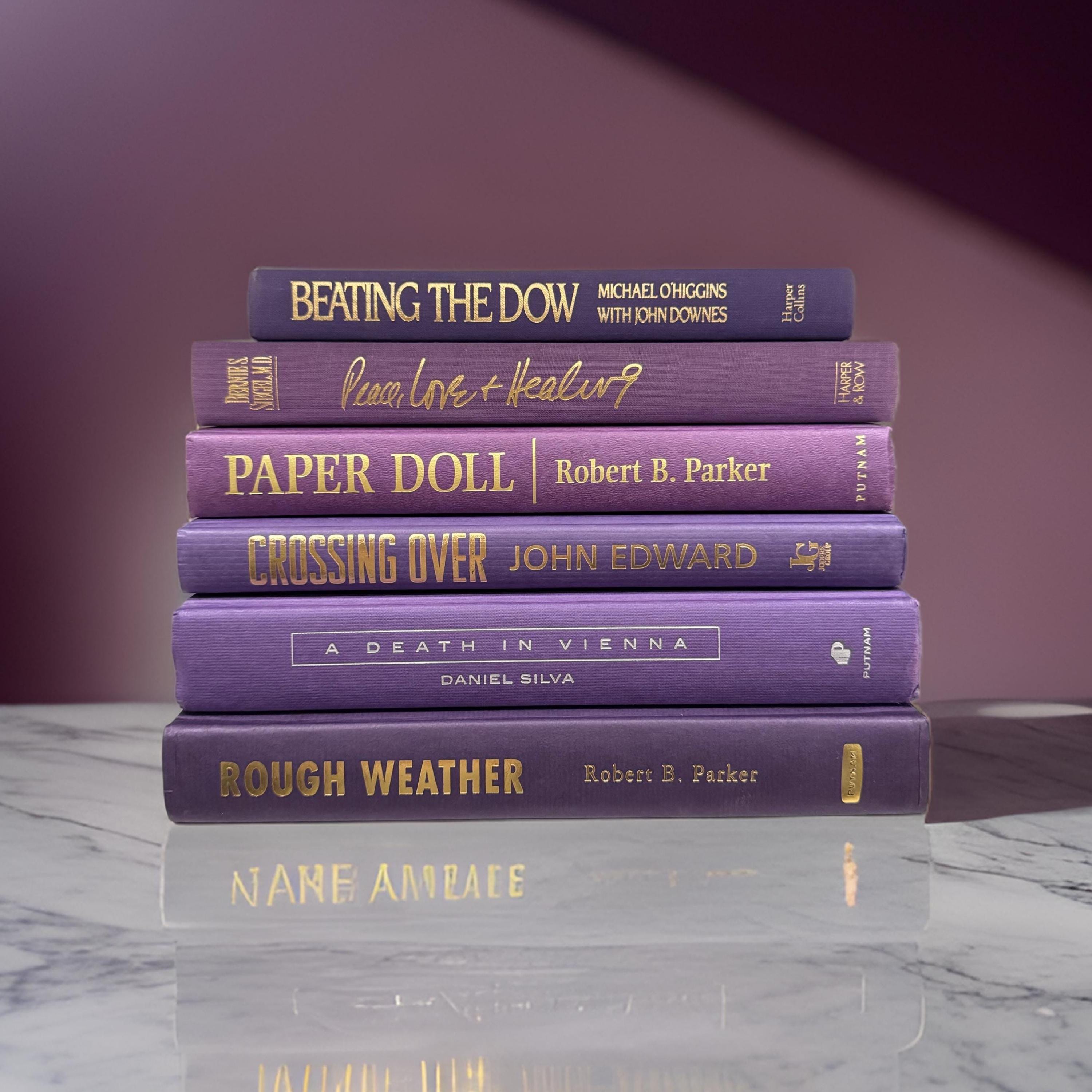 Purple Book Stack, Books, Themed Books, Decorative Books, Book Set ...