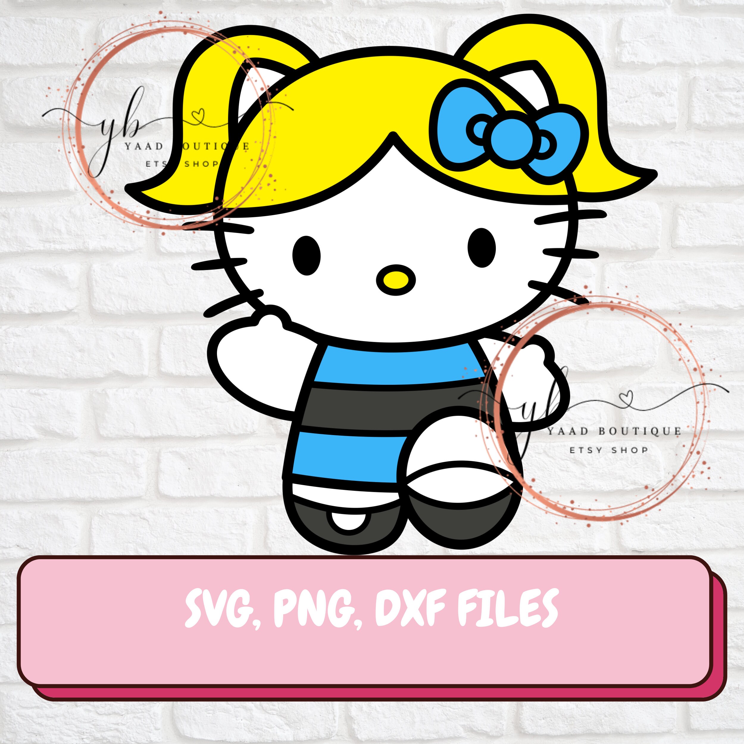 Power Puff Kitty DXF, SVG, PNG Files - Etsy