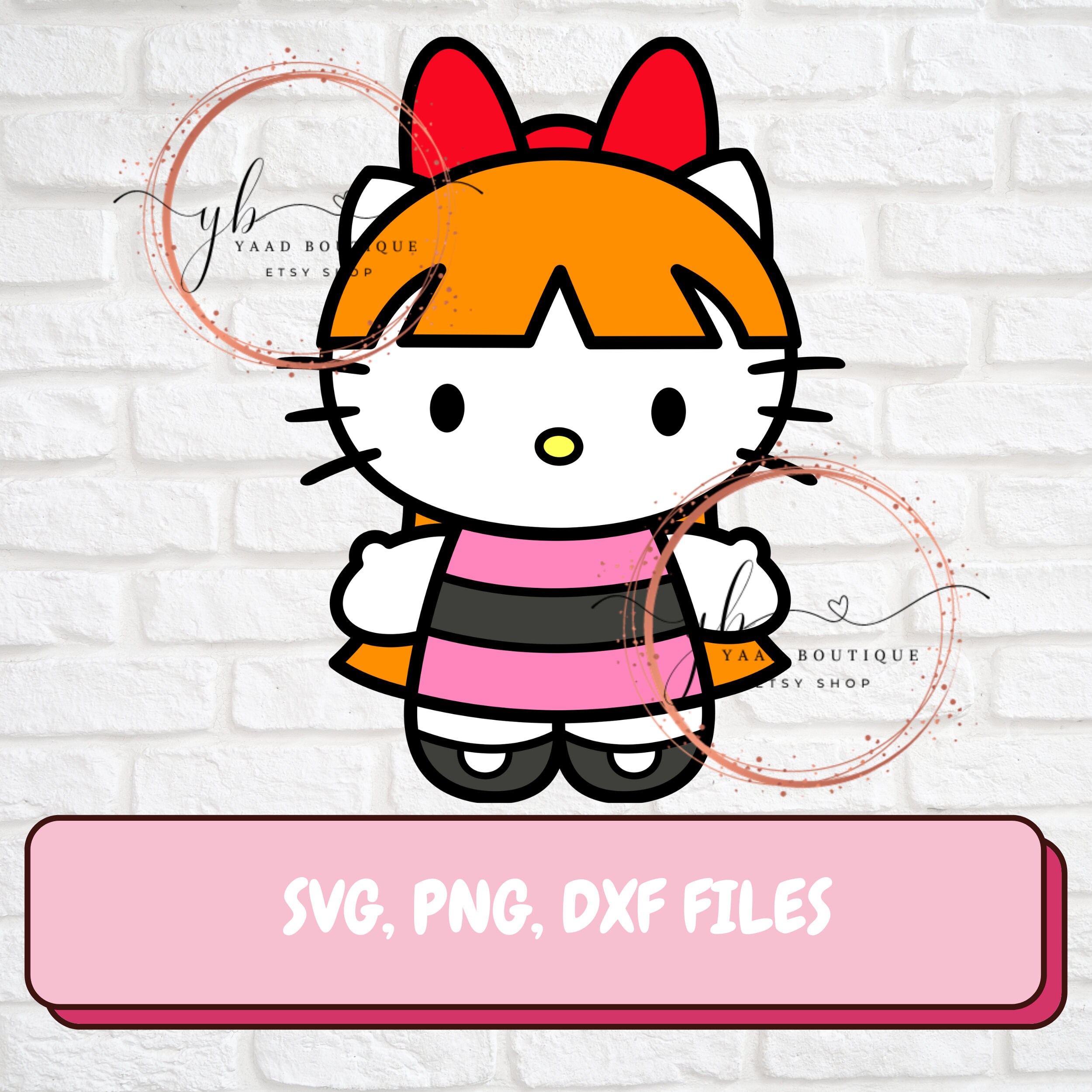 Power Puff Kitty DXF, SVG, PNG Files - Etsy
