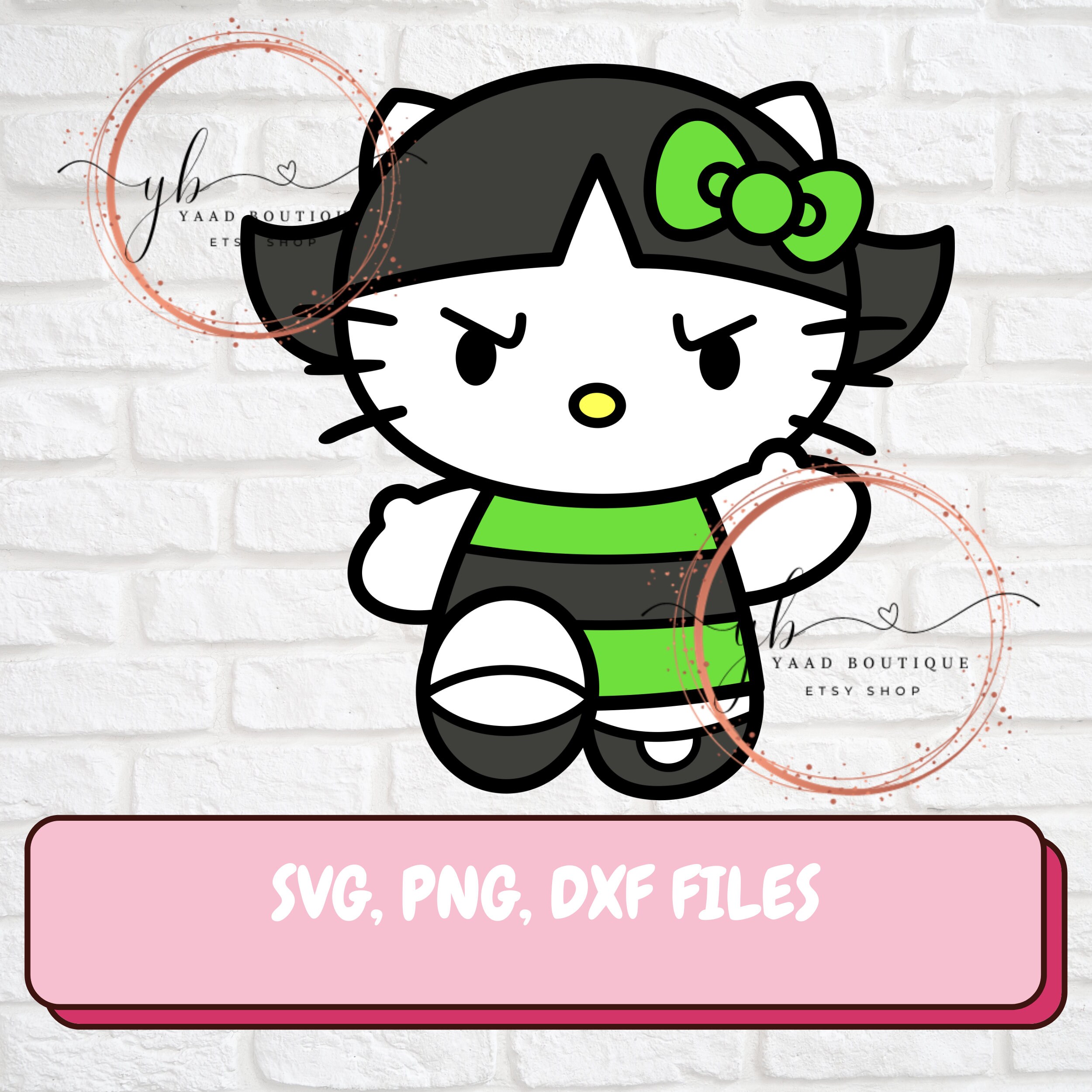Power Puff Kitty DXF, SVG, PNG Files - Etsy