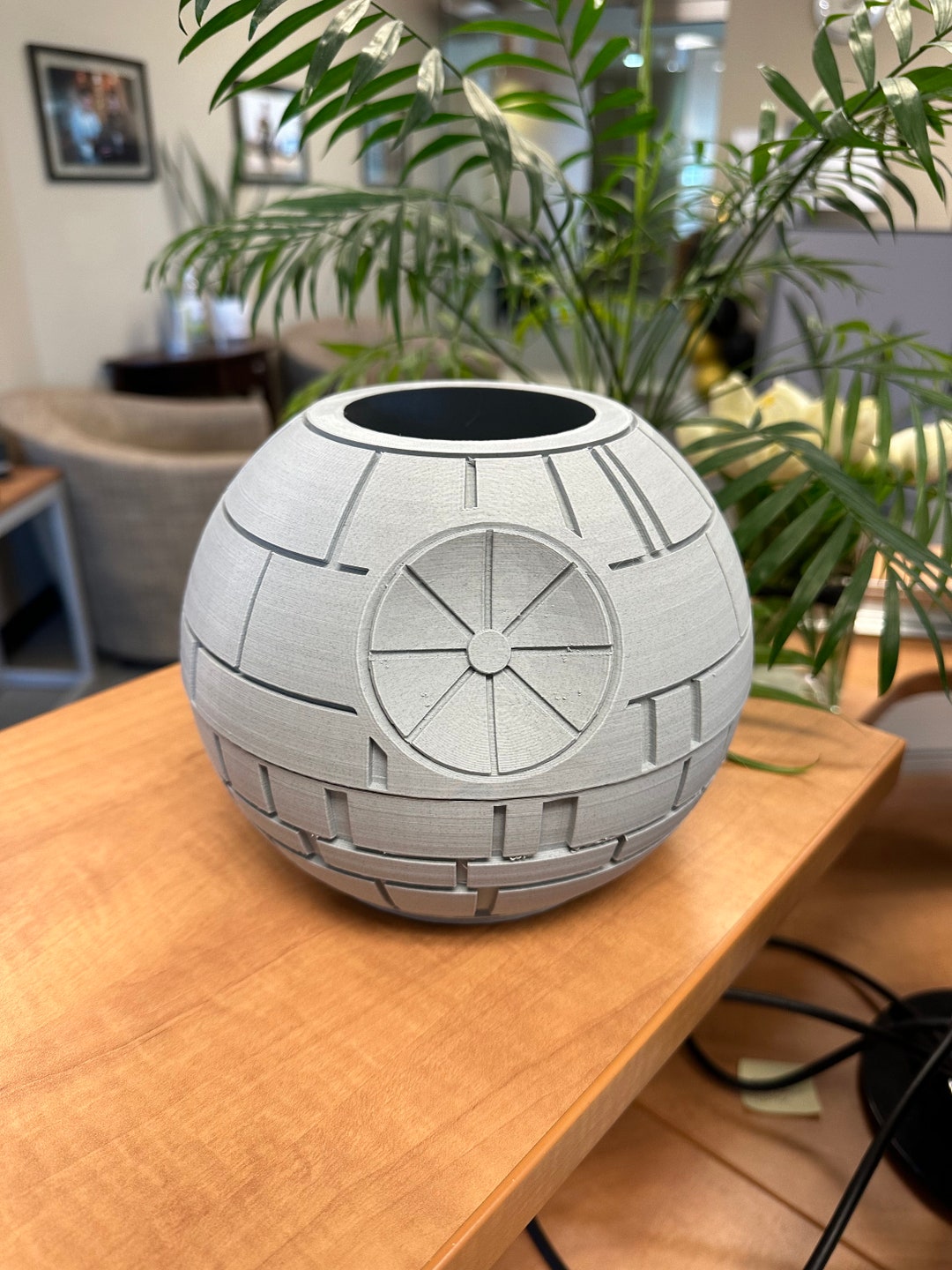 Death Star Planter, Supports Used, Succulent Planter Pot, Star Wars ...