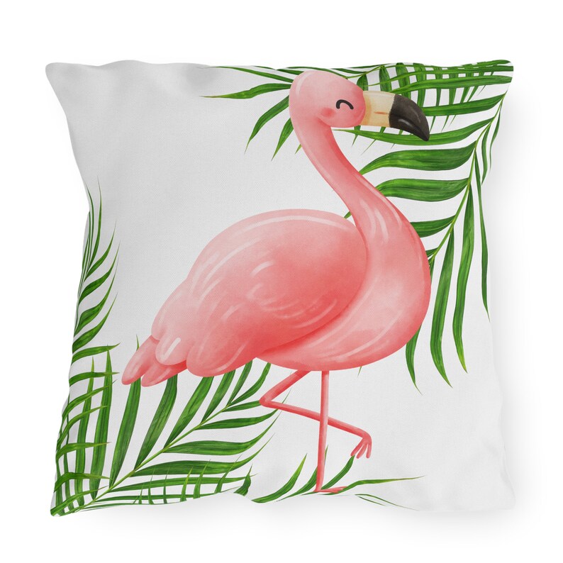 Pink Flamingo Outdoor Pillows - Etsy