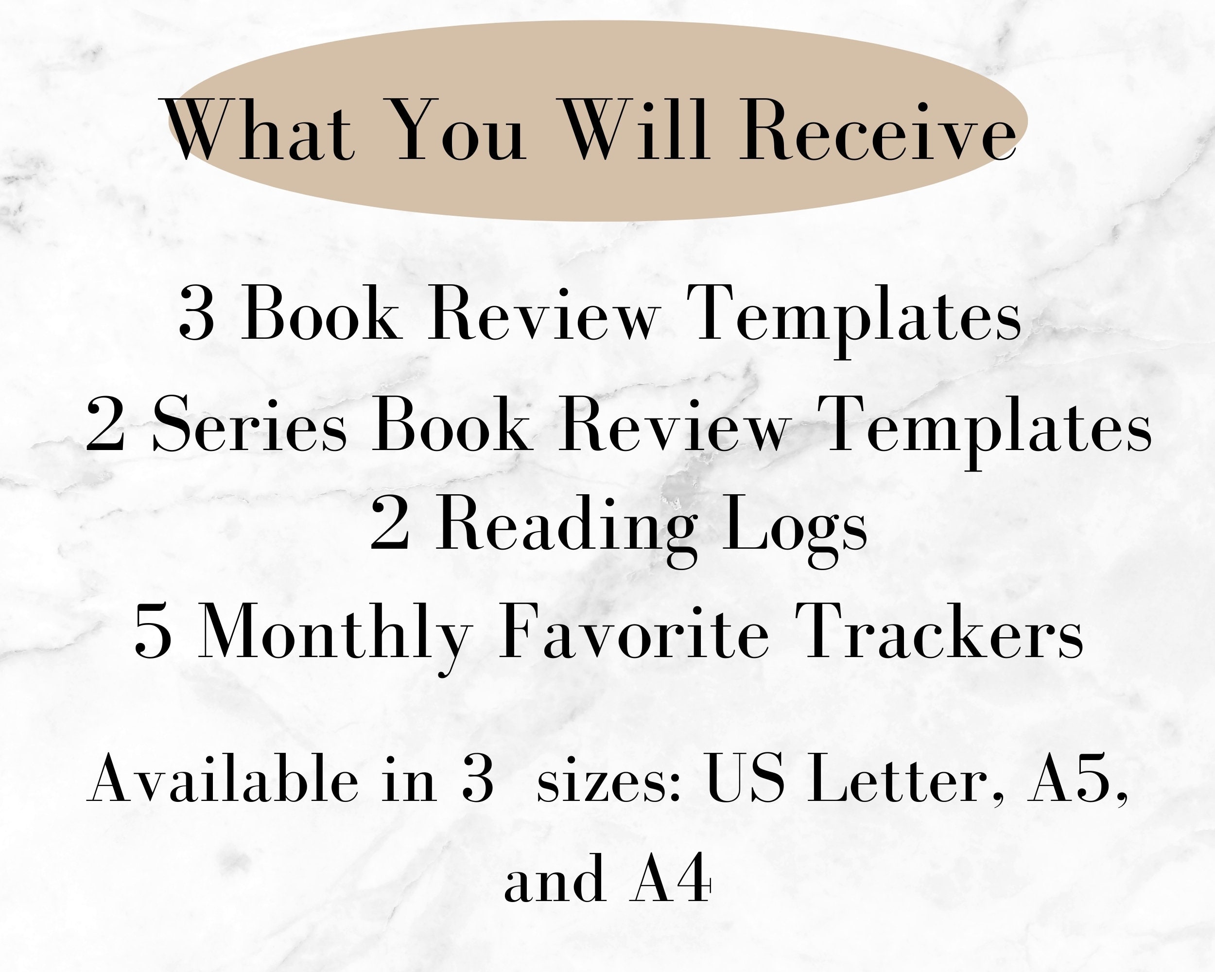 Book Review Template Bundle Reading Log Monthly Reading Challenge for ...